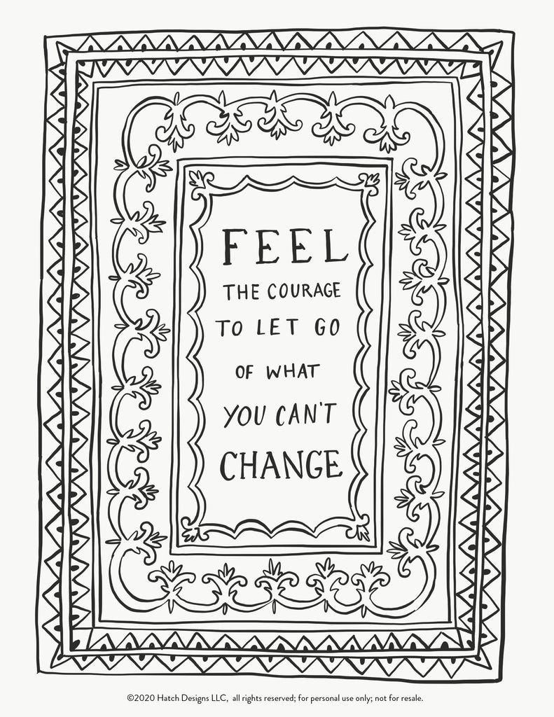 Coloring Page COURAGE Instant Download | Molly Hatch