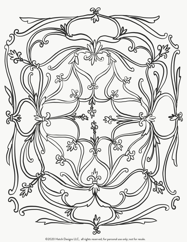 Coloring Page SCROLL Instant Download | Molly Hatch